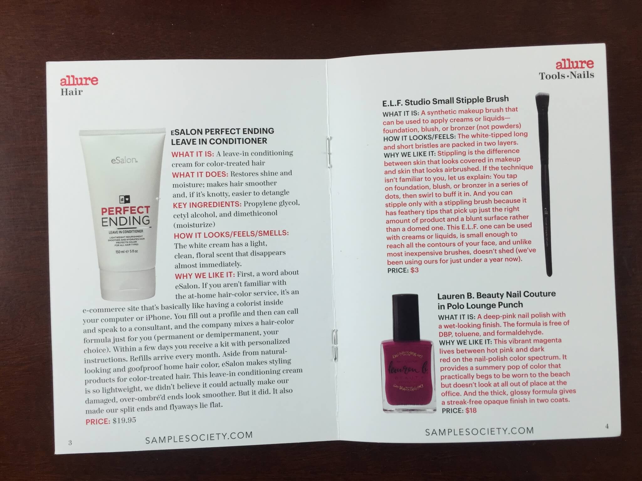 Allure Sample Society Subscription Box Review - June 2015 - Hello ...