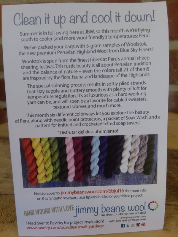 Jimmy Beans Wool Beanie Bag Subscription Review - July 2016 - Hello ...