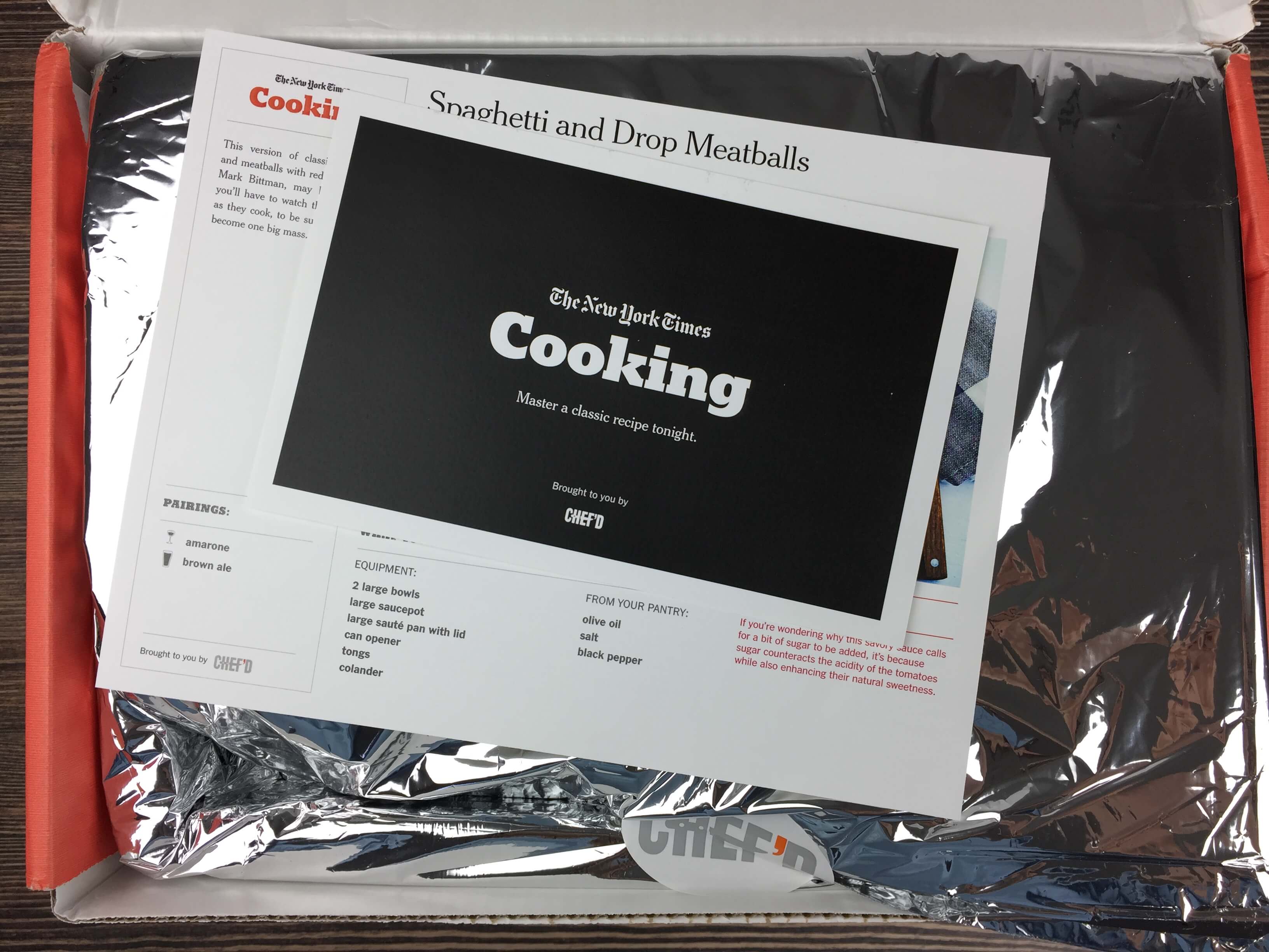 Chef’d Box Review + Coupon - October 2016 - Hello Subscription