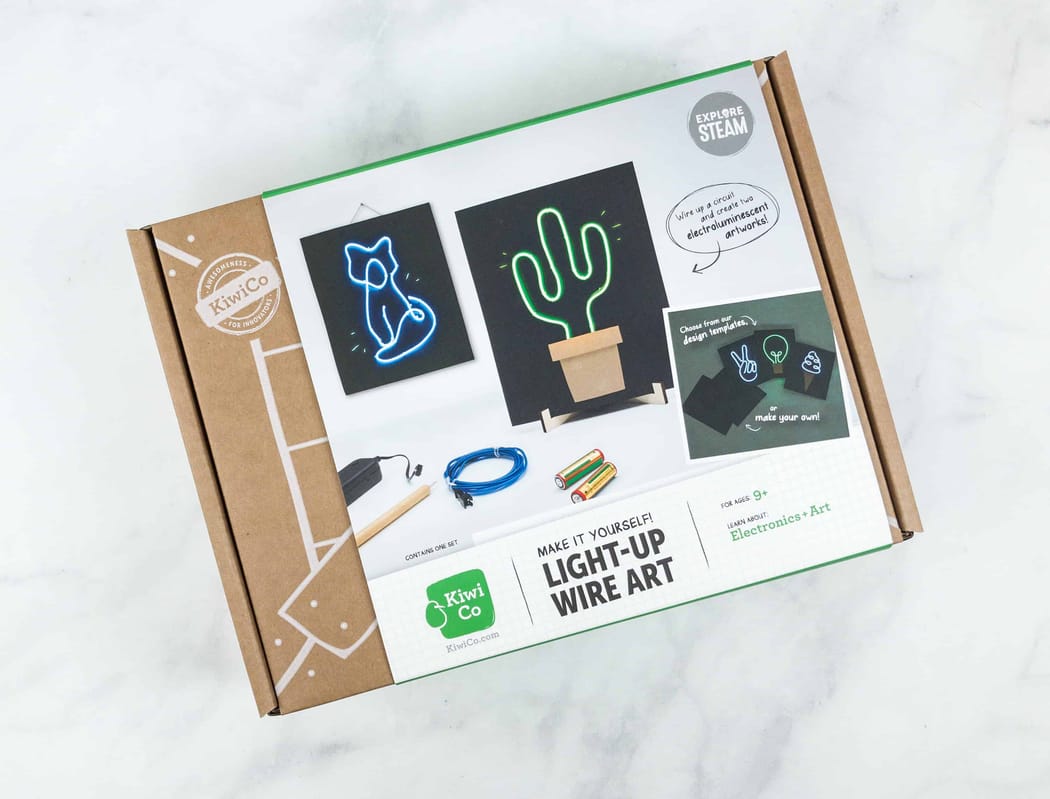 KiwiCo STEAM Crate Review & Coupon - Light Up Wire Art - Hello Subscription
