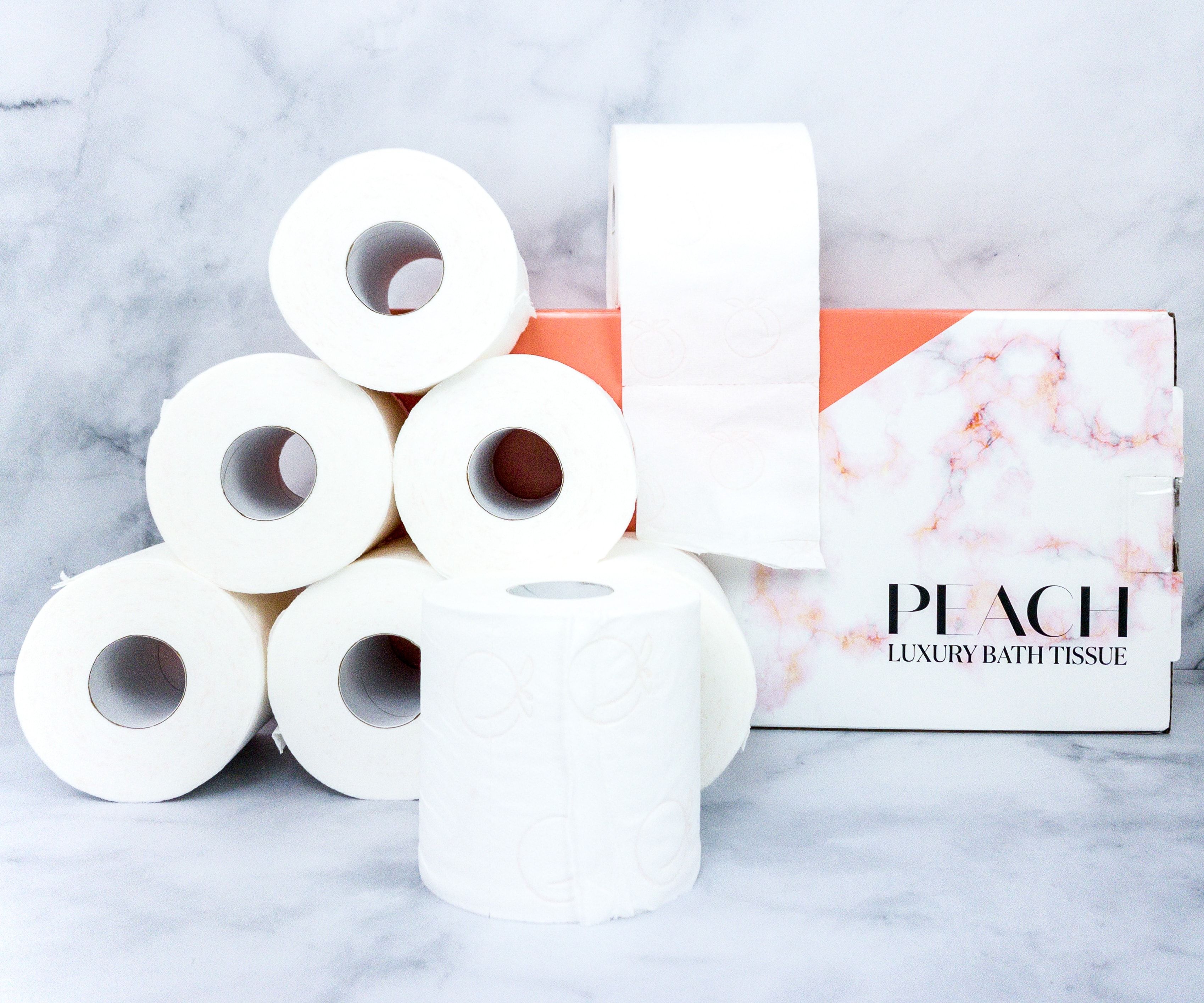 Peach Luxury Bath Tissue Subscription Box Review - Hello Subscription