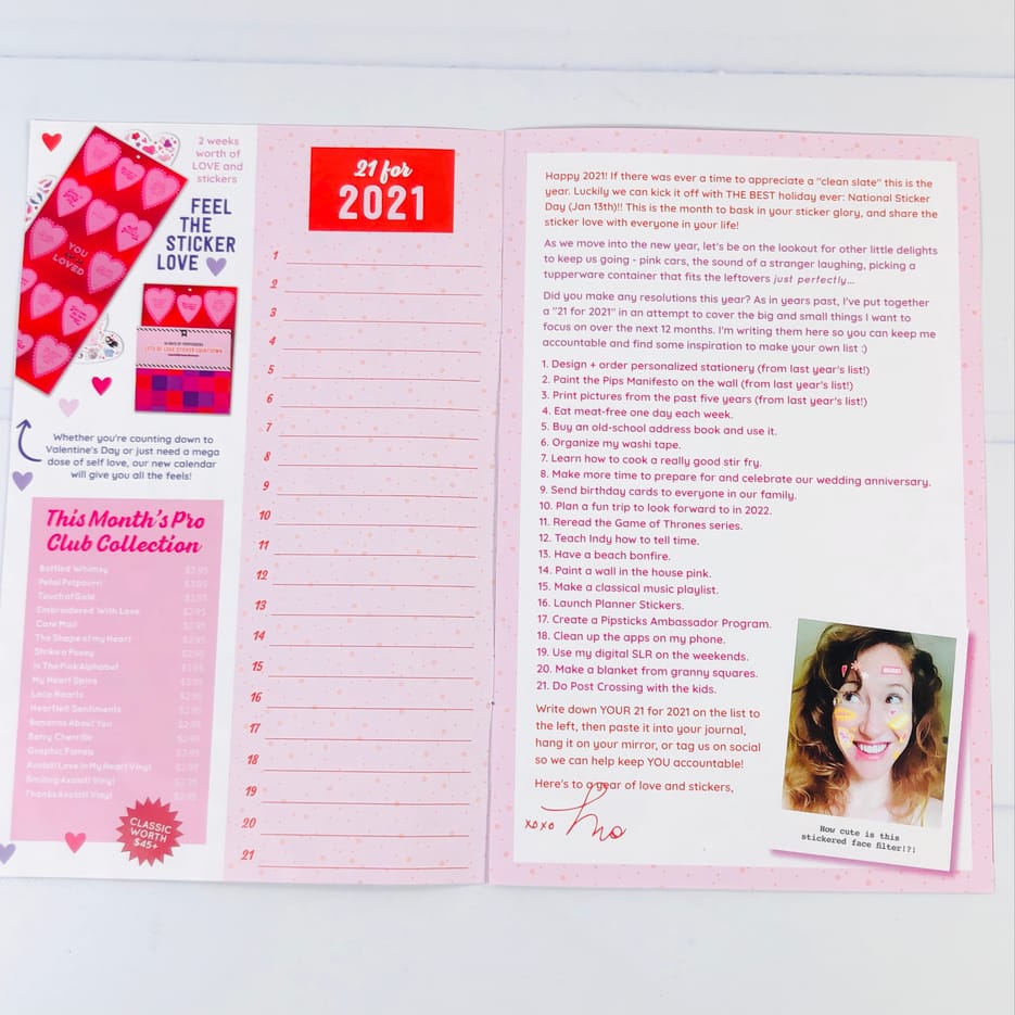 Pipsticks Pro Club Classic January 2021 Sticker Subscription Review ...