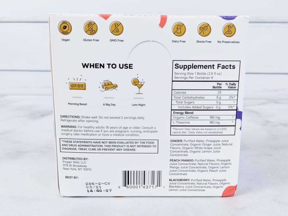 Proper Wild Energy Shots Subscription Review - Hello Subscription