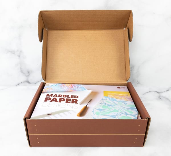 Maker Crate Review + Coupon - MARBLED PAPER DESIGN - Hello Subscription