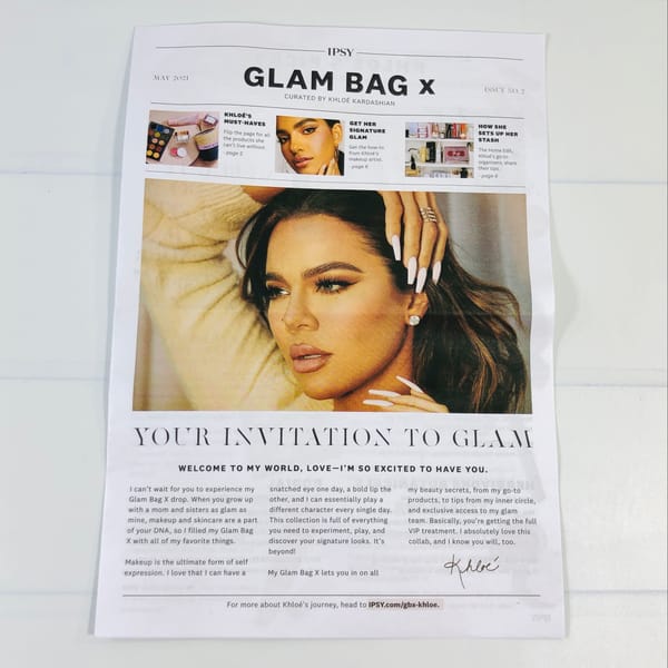 Ipsy Glam Bag X Review - May 2021 - Khloé Kardashian - Hello Subscription
