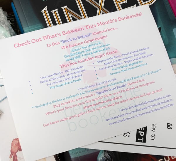 beTWEEN the Bookends September 2021 Subscription Box Review - Hello ...