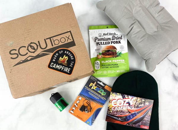SCOUTbox Review + Coupon - Cozy Camping - Hello Subscription