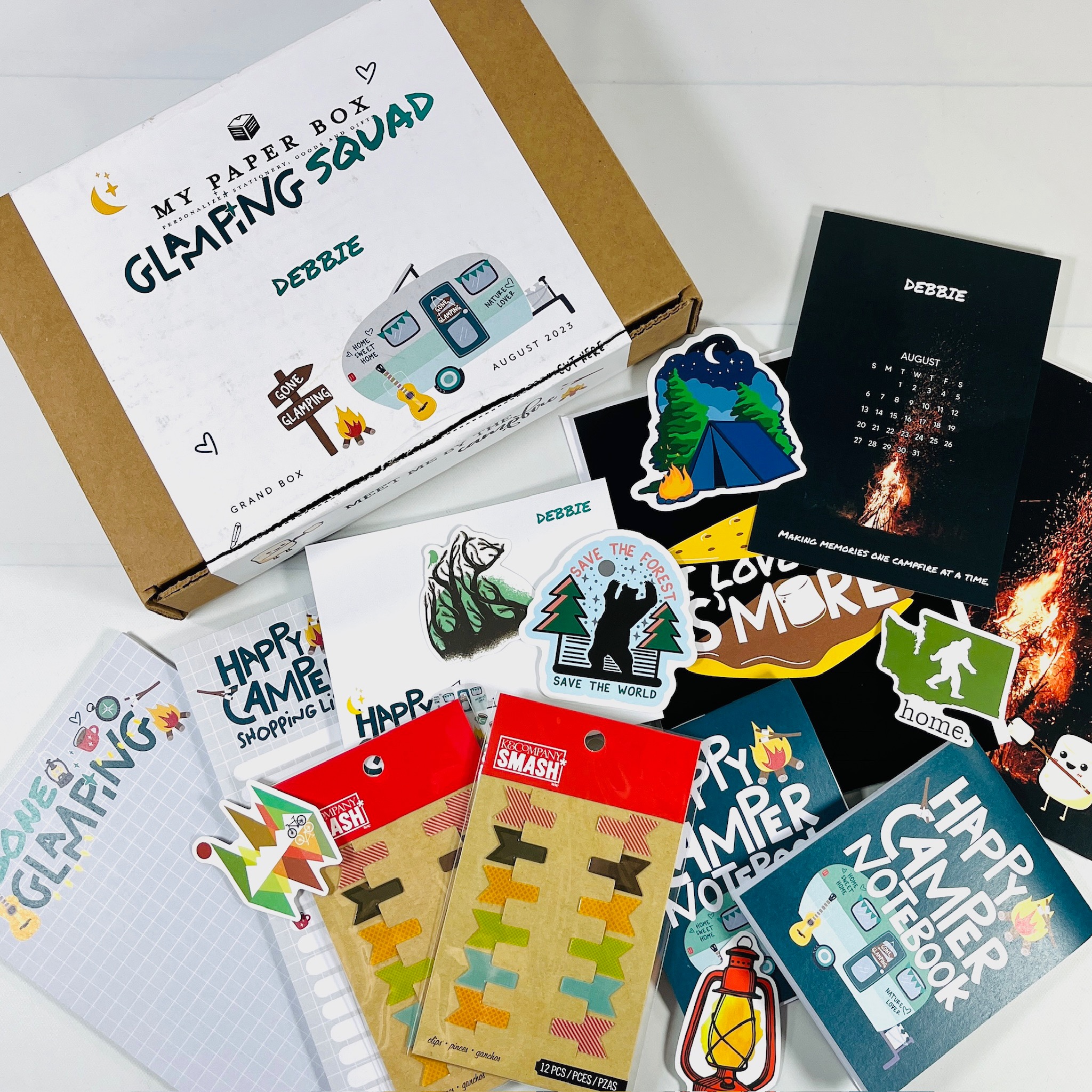My Paper Box August 2023 Review - GLAMPING SQUAD - Hello Subscription