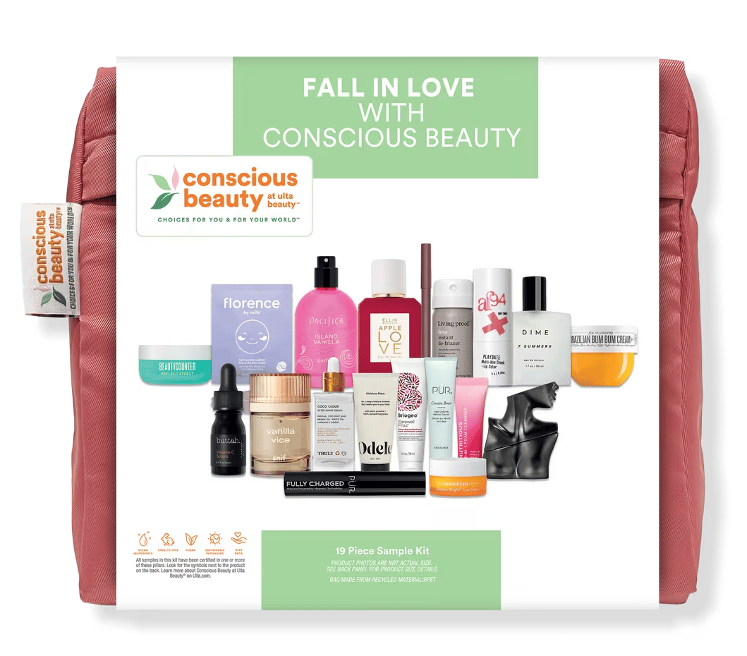 ULTA Fall In Love With Conscious Beauty Sampler Kit: 19 Products To ...
